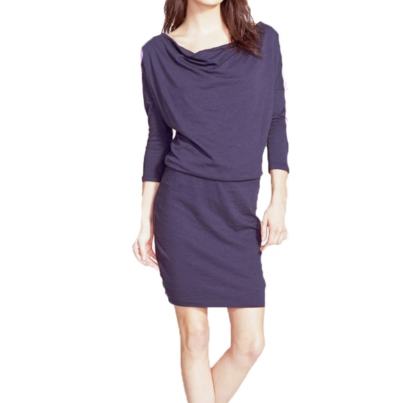 Sundry | Dresses | Sundry Purple Drape Neck Short Long Sleeve Dress ...